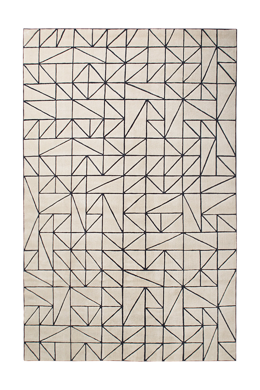 Hand Knotted Customised Linear Rug by Glasgow designer Niki Jones