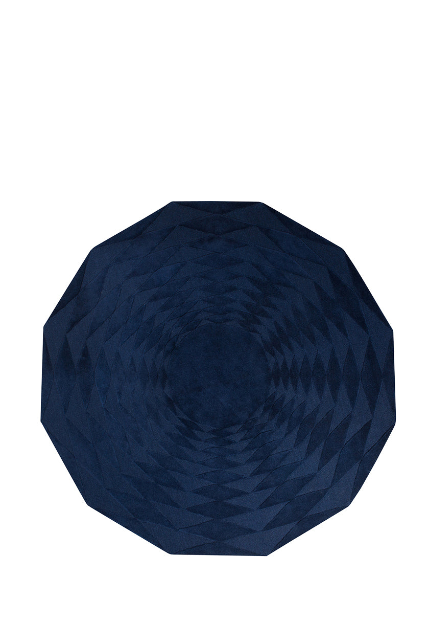 Hand Carved Polygon Rug by Scottish textile designer Niki Jones